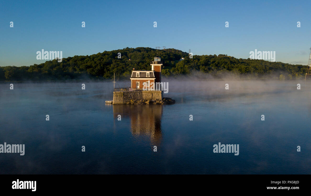 Hudson Athens Lighthouse, Hudson River, New York, USA Stock Photo - Alamy