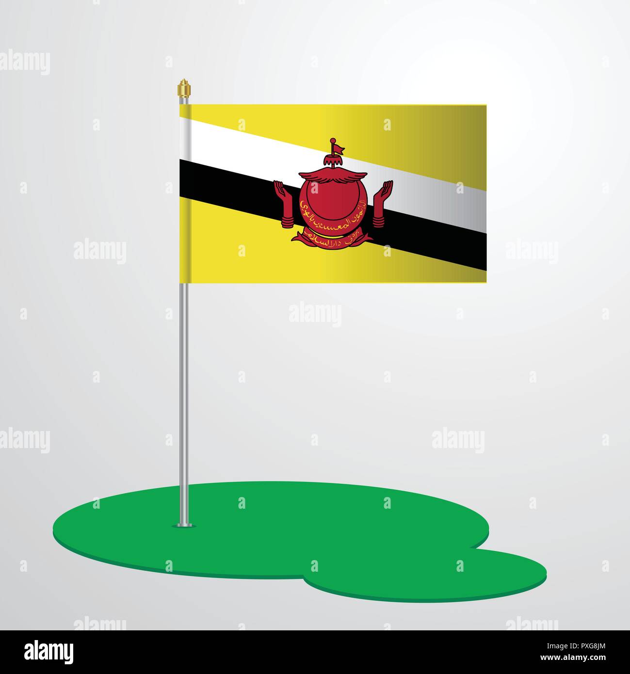 Brunei darussalam flag waving Stock Vector Images - Alamy