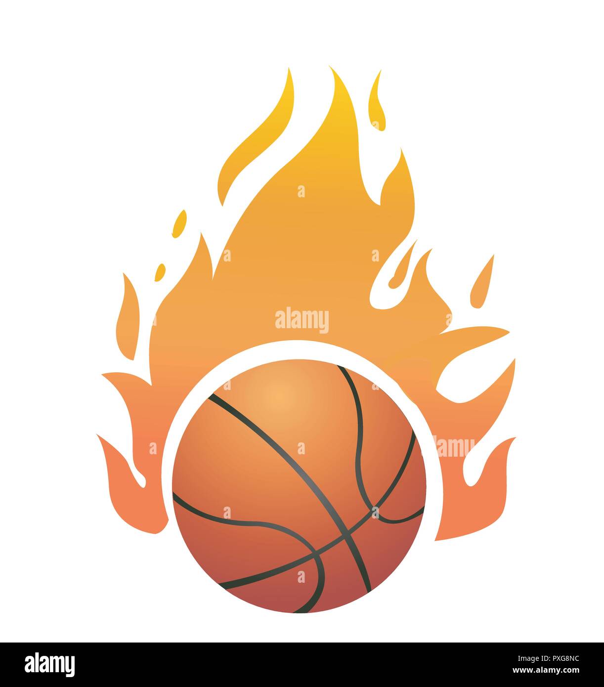 Vector Flaming Basketball Stock Vector Image & Art - Alamy