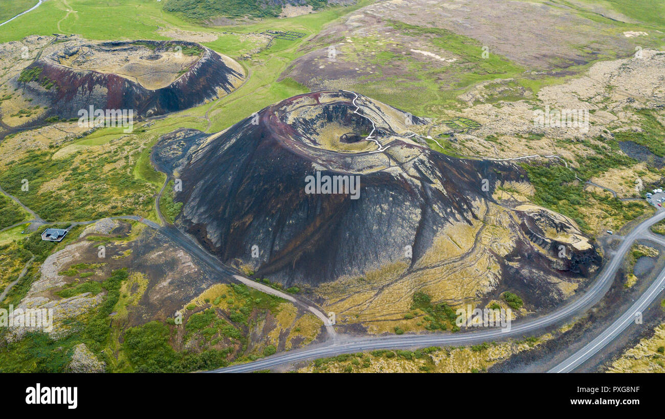 Grábrók Volcano or Grábrók Crater, Bifrost, Iceland Stock Photo - Alamy