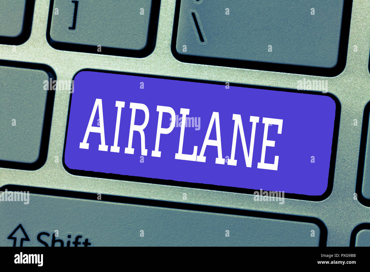 Handwriting text Airplane. Concept meaning Aircraft Vehicle designed ...