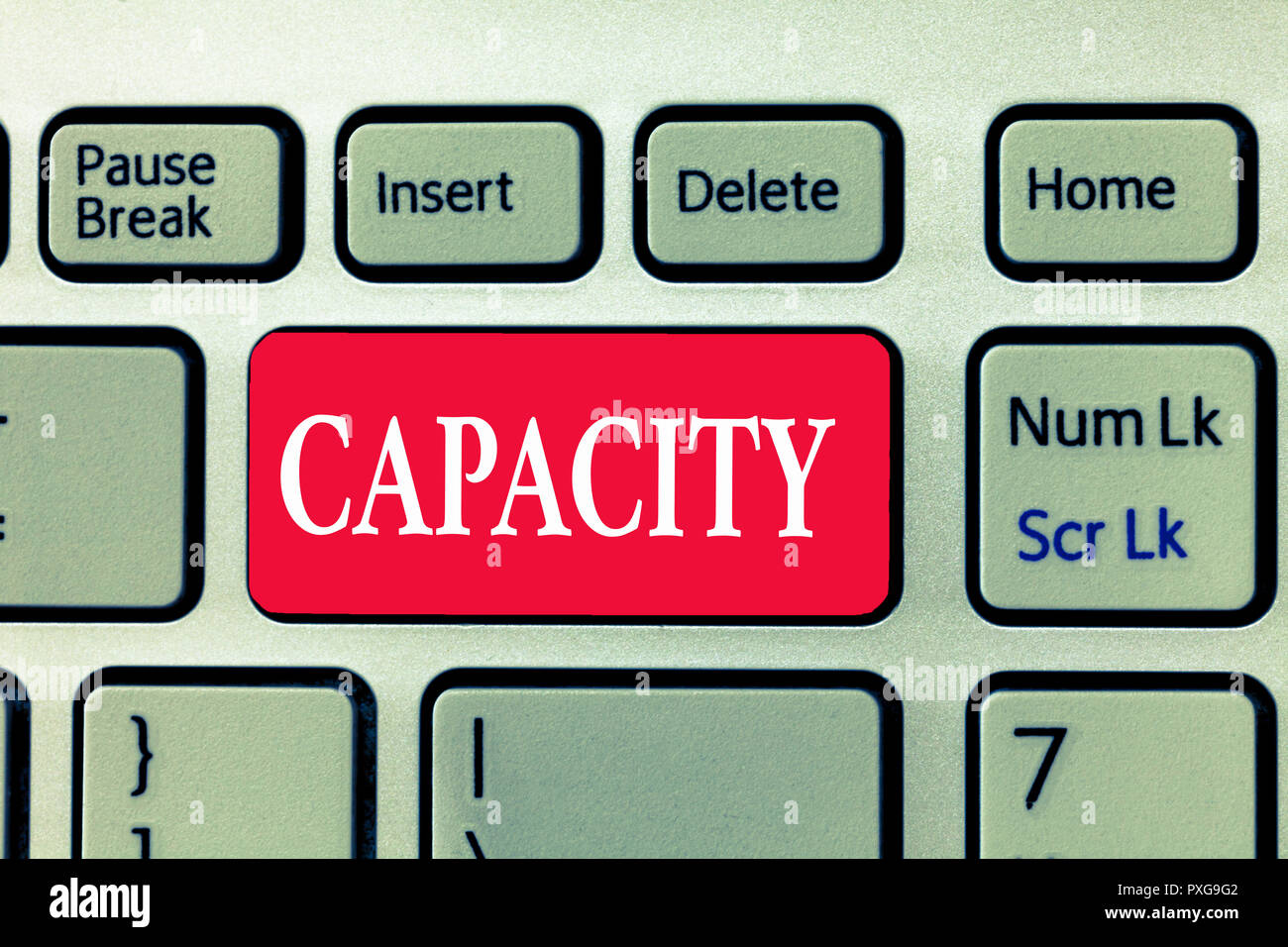 Writing note showing Capacity. Business photo showcasing maximum amount ...