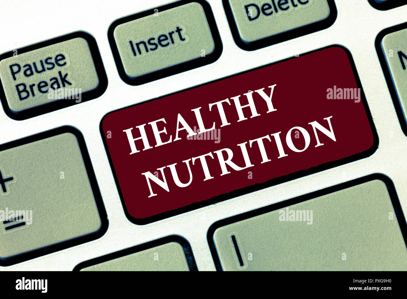 Word writing text Healthy Nutrition. Business concept for eating a ...