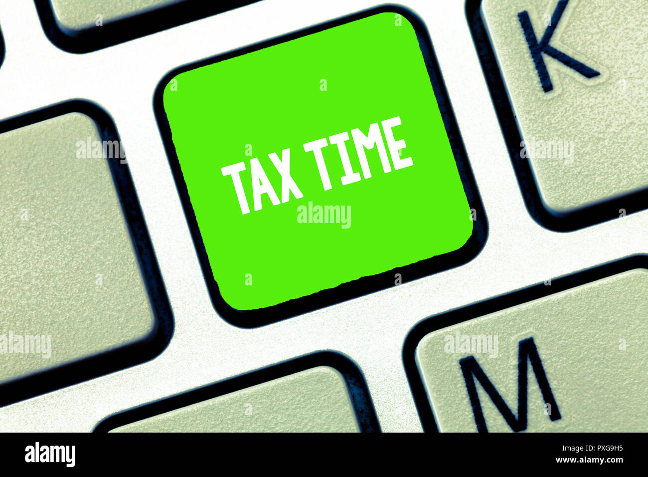 Text sign showing Tax Time. Conceptual photo compulsory contribution ...
