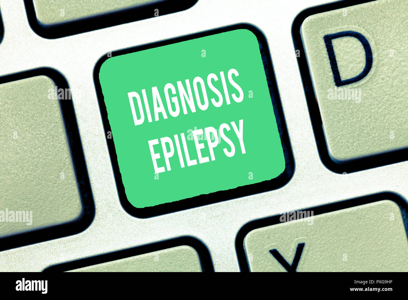 Conceptual hand writing showing Diagnosis Epilepsy. Business photo text ...