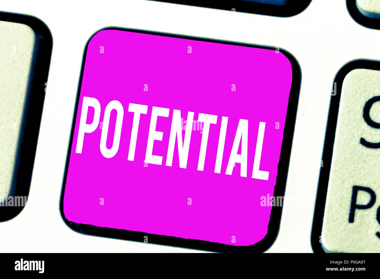 Handwriting text Potential. Concept meaning Latent qualities abilities ...