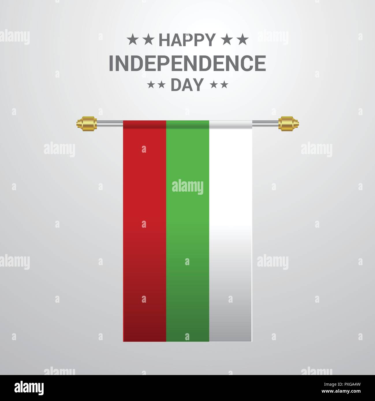 Bulgaria Independence day hanging flag background Stock Vector Image ...