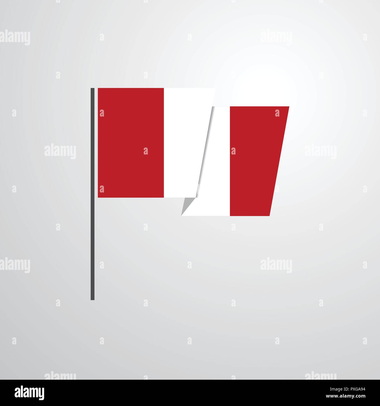 Vector flagpole with peru flag hi-res stock photography and images - Alamy