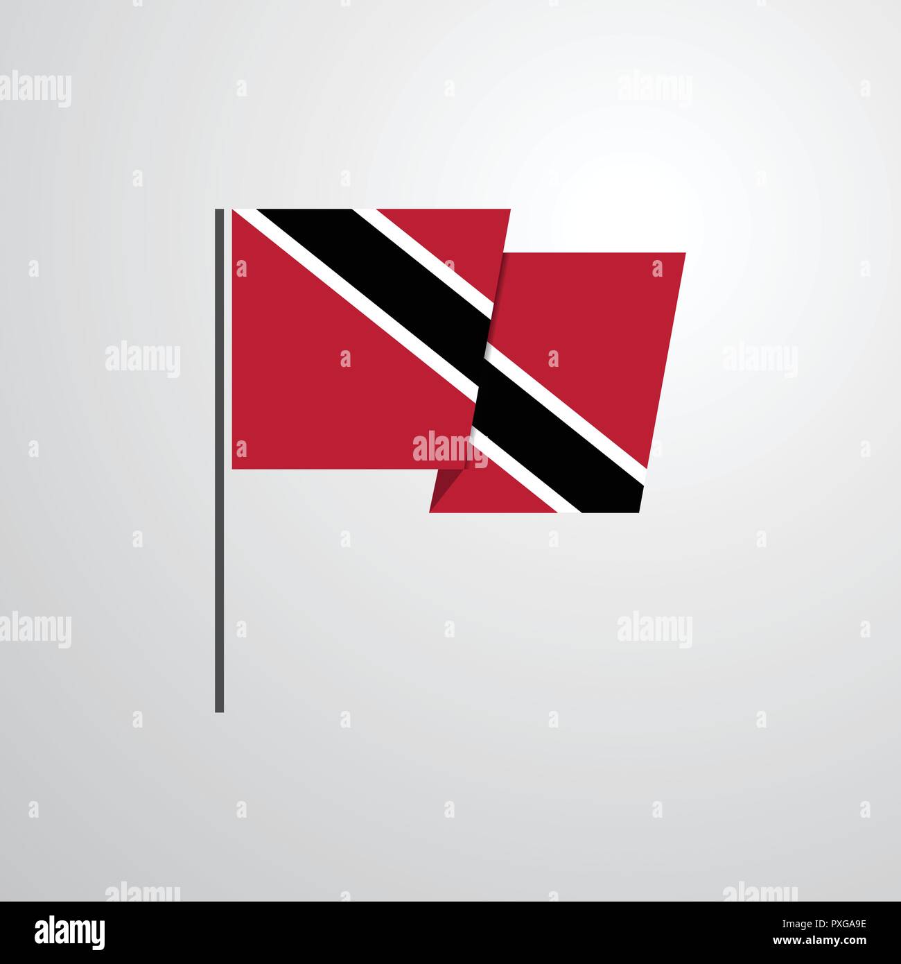 Trinidad And Tobago Waving Flag Design Vector Stock Vector Image And Art