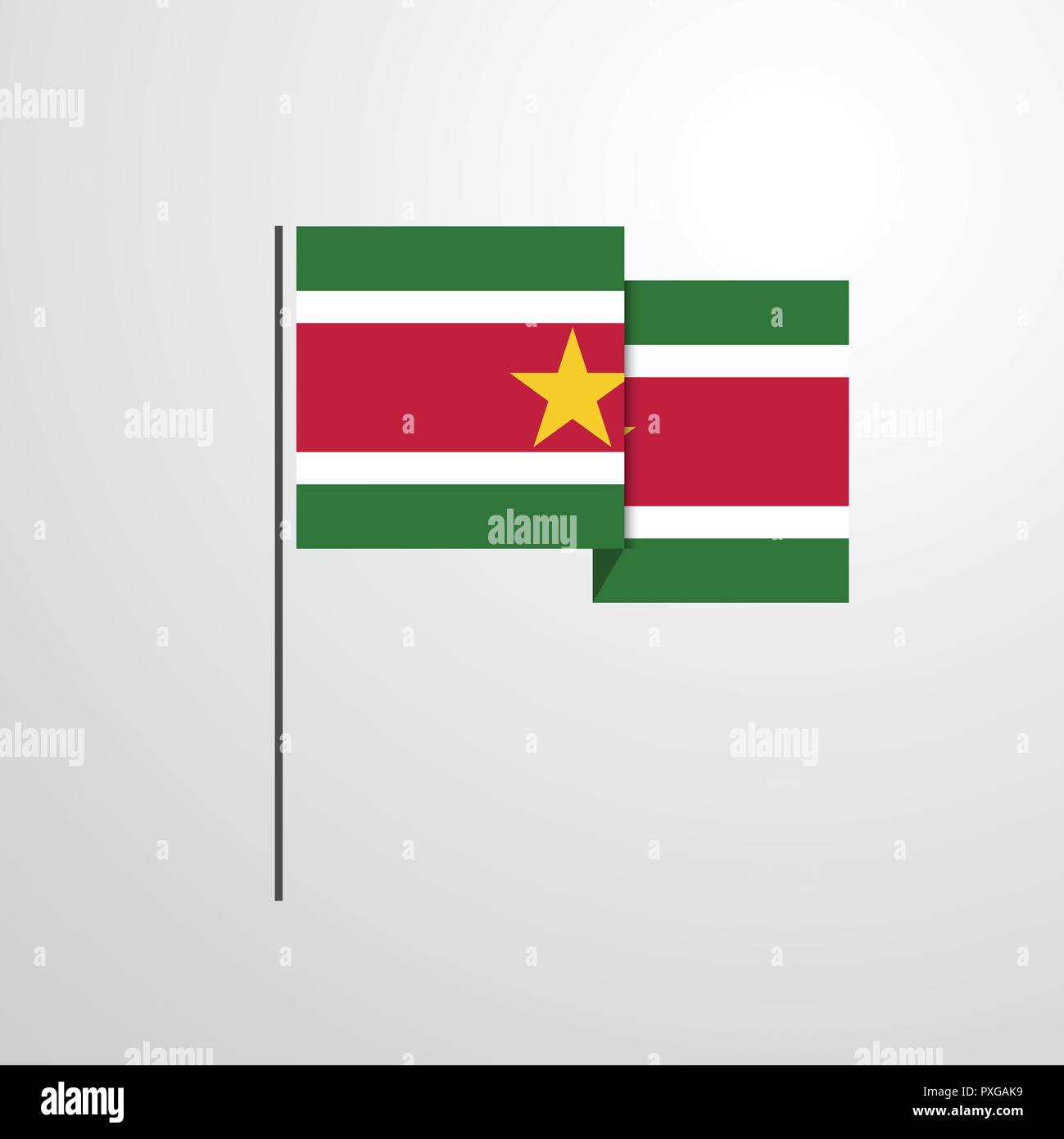 Wavy surinamese flag hi-res stock photography and images - Alamy