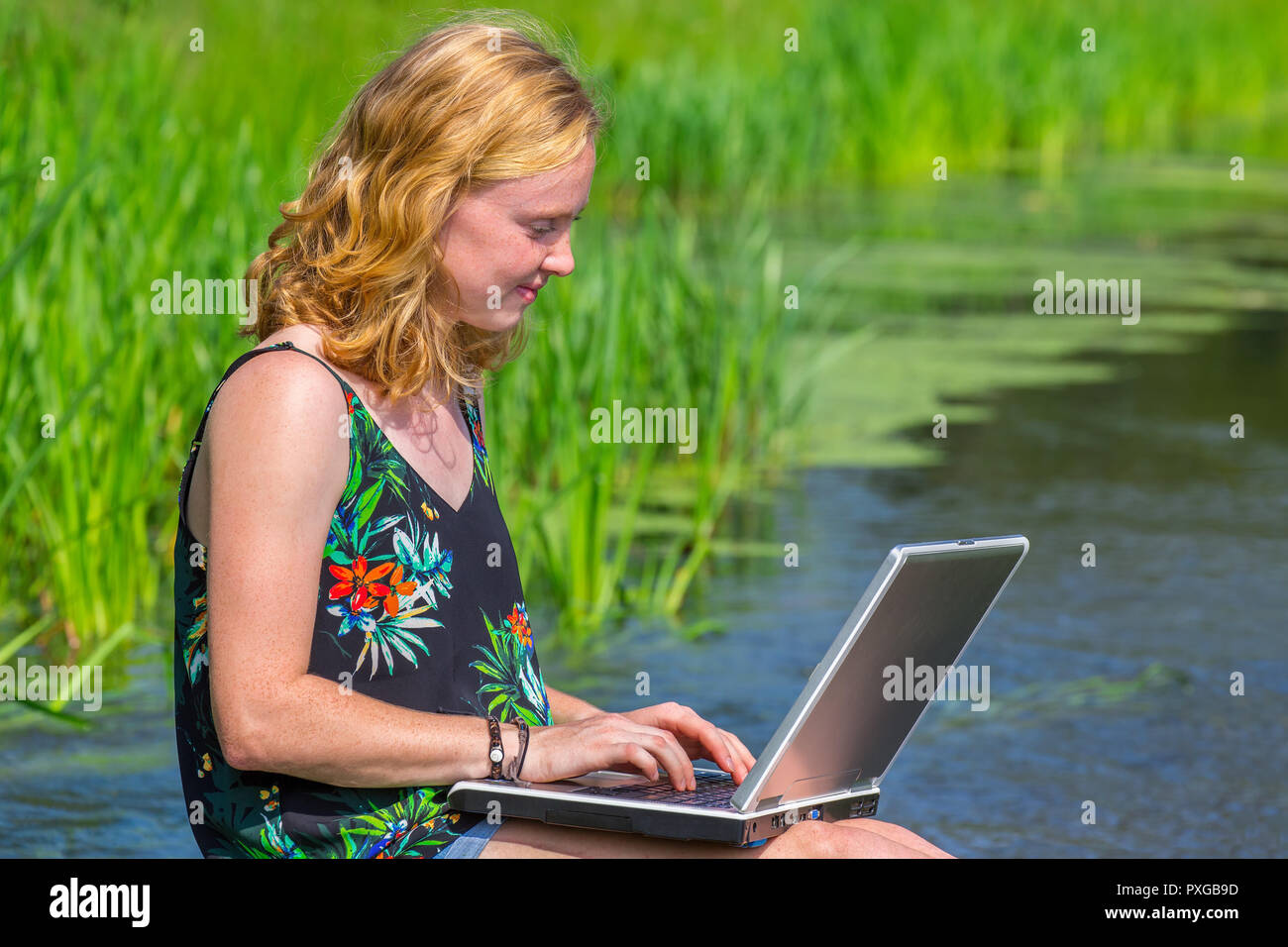 Person at water hi-res stock photography and images - Alamy