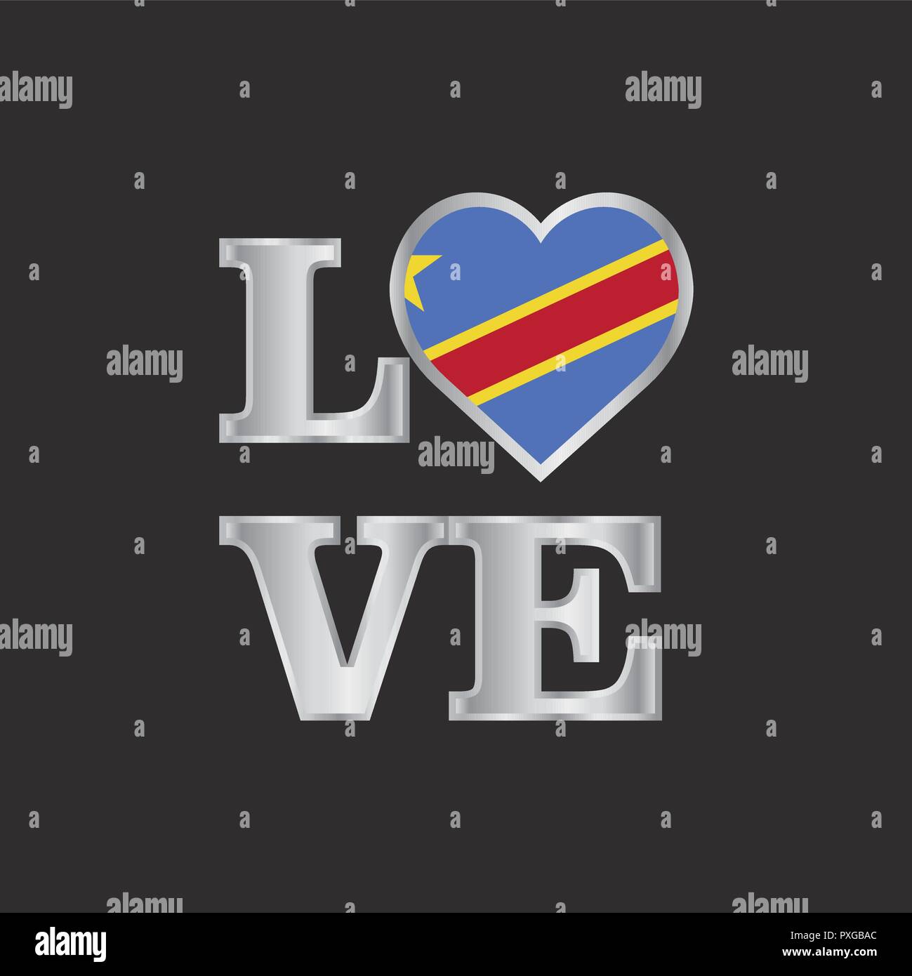 Love typography Comoros flag design vector beautiful lettering Stock ...