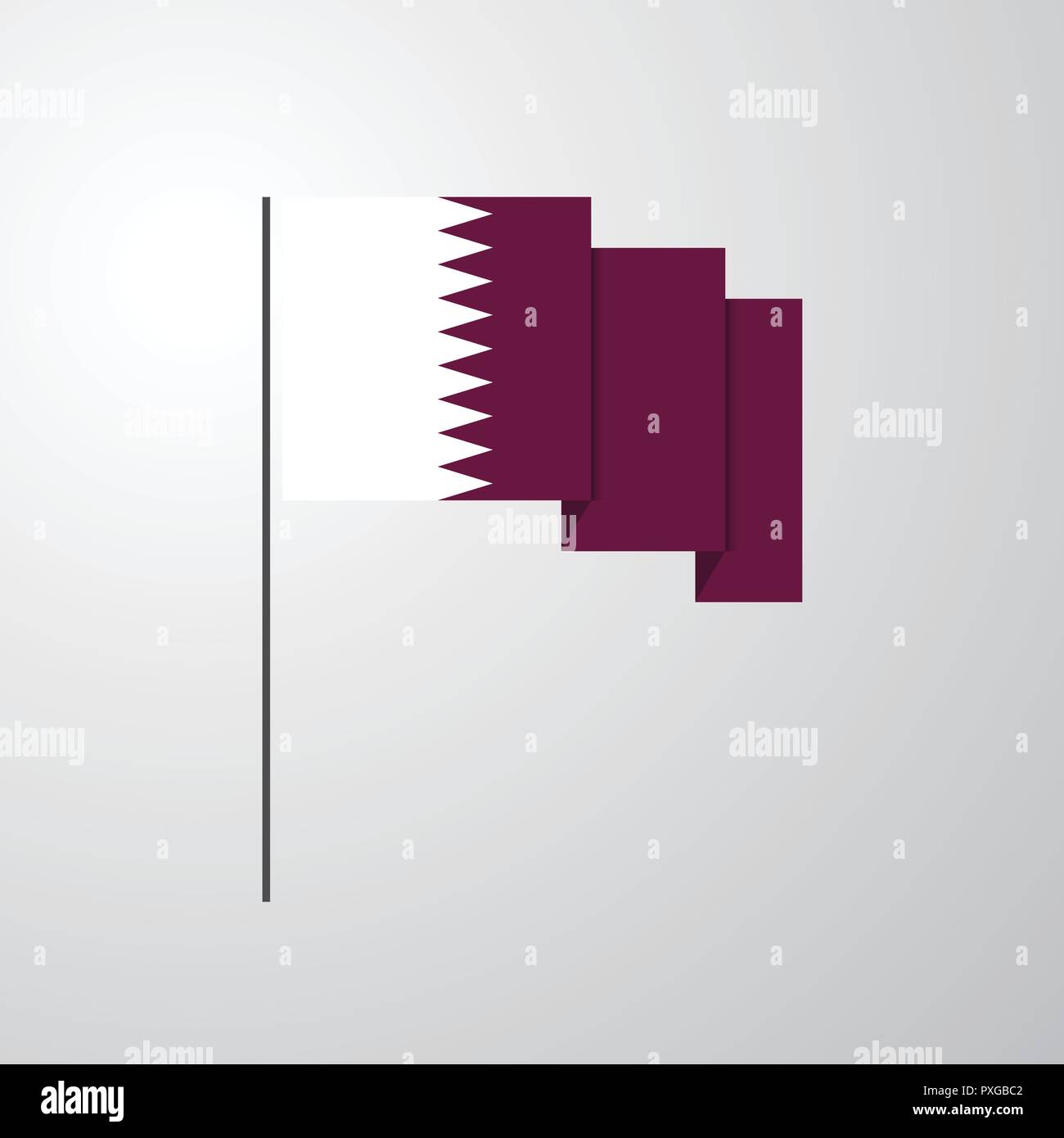 Wavy qatari flag Stock Vector Images - Alamy