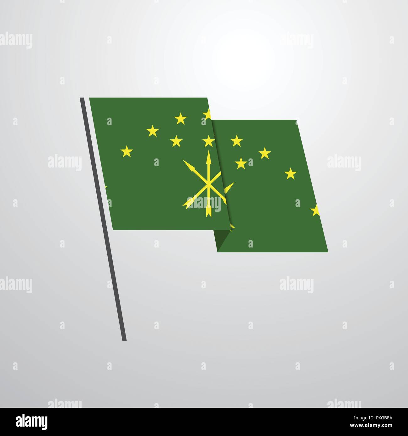 Flag of adygea Stock Vector Images - Alamy