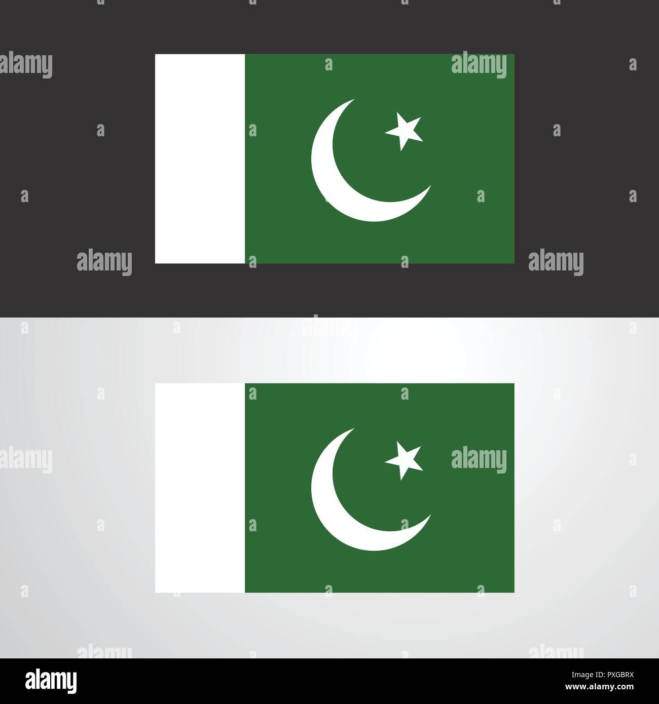 Wavy pakistani flag Stock Vector Images - Alamy