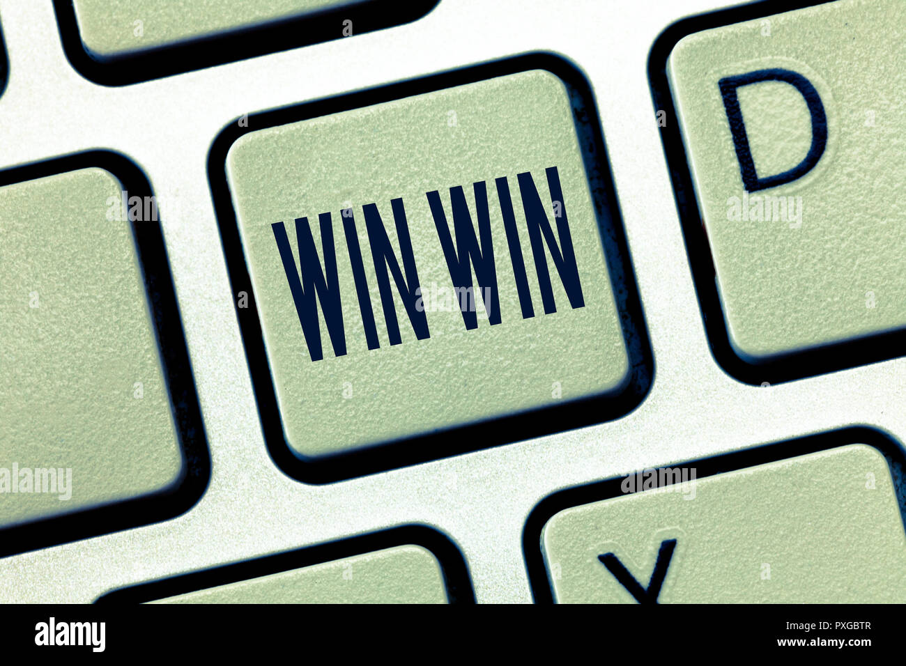 Handwriting text Win Win. Concept meaning Strategy for both parts ...