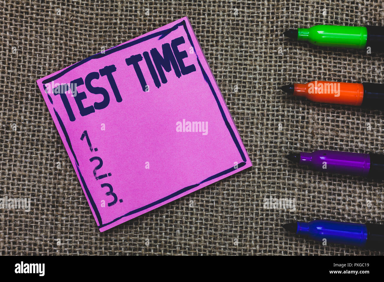 Conceptual hand writing showing Test Time. Business photo showcasing ...