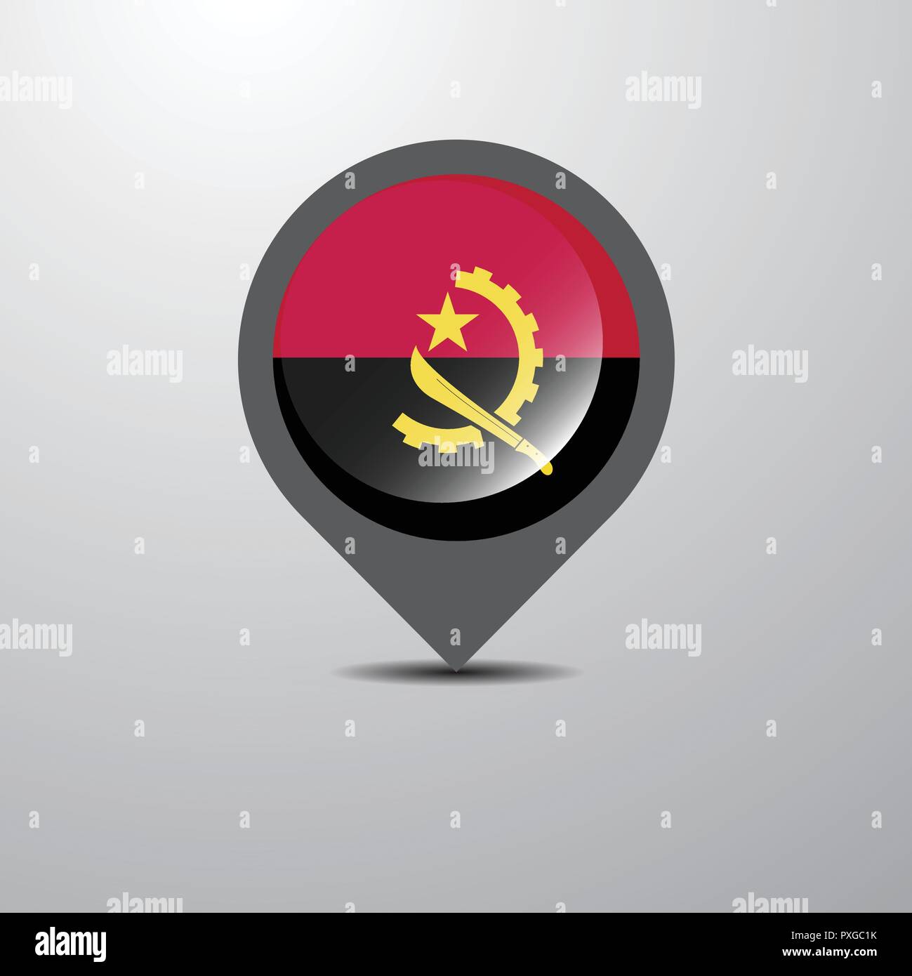 Angola Map Pin High Resolution Stock Photography and Images - Alamy