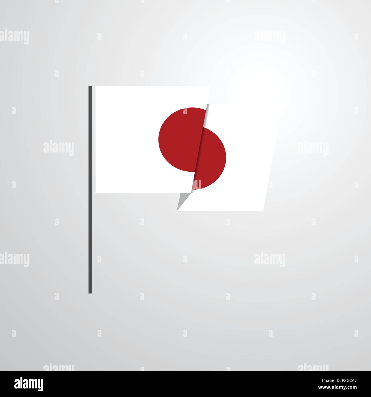 Japan waving Flag design vector Stock Vector Image & Art - Alamy