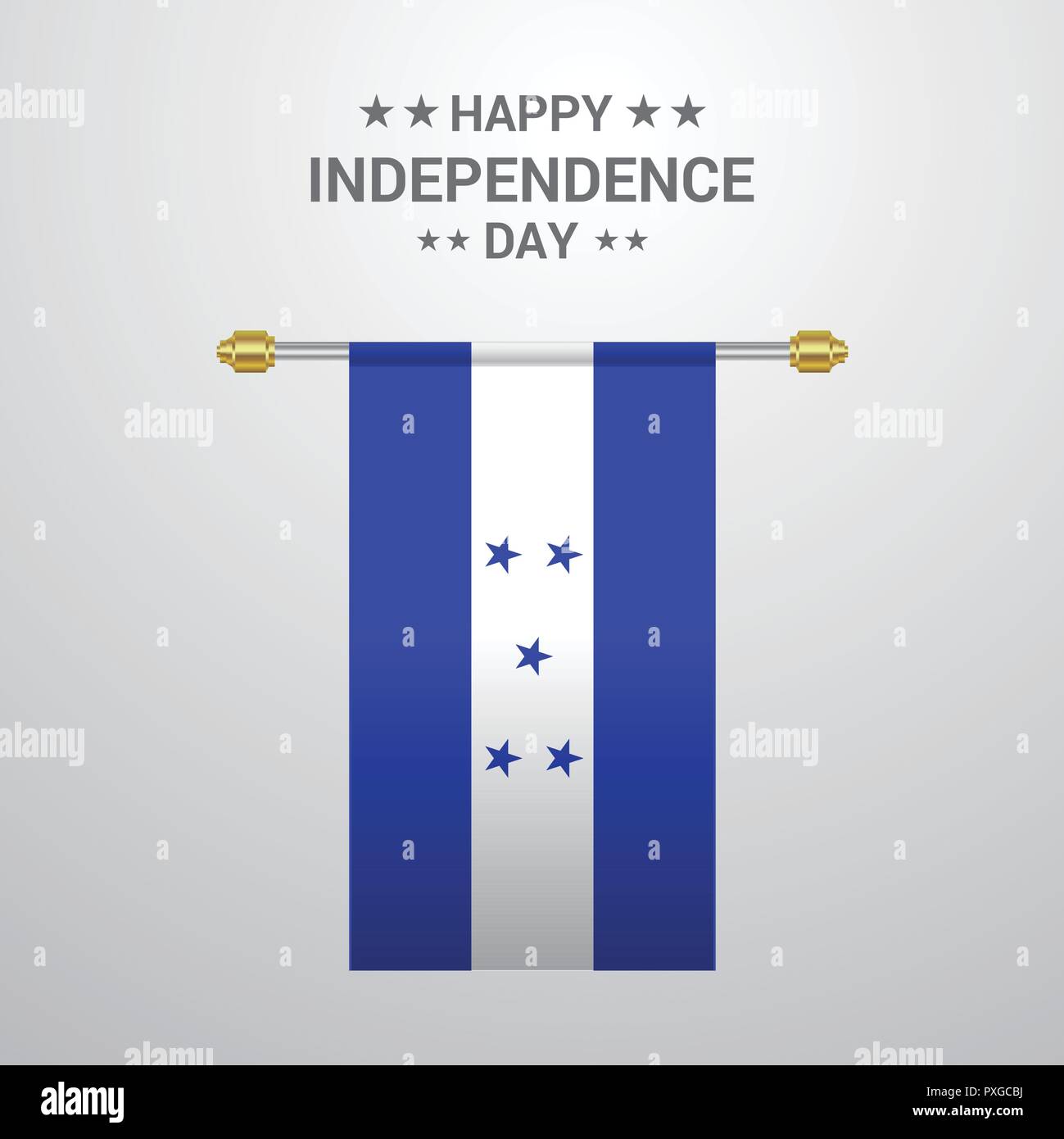 Honduras Independence day hanging flag background Stock Vector Image ...