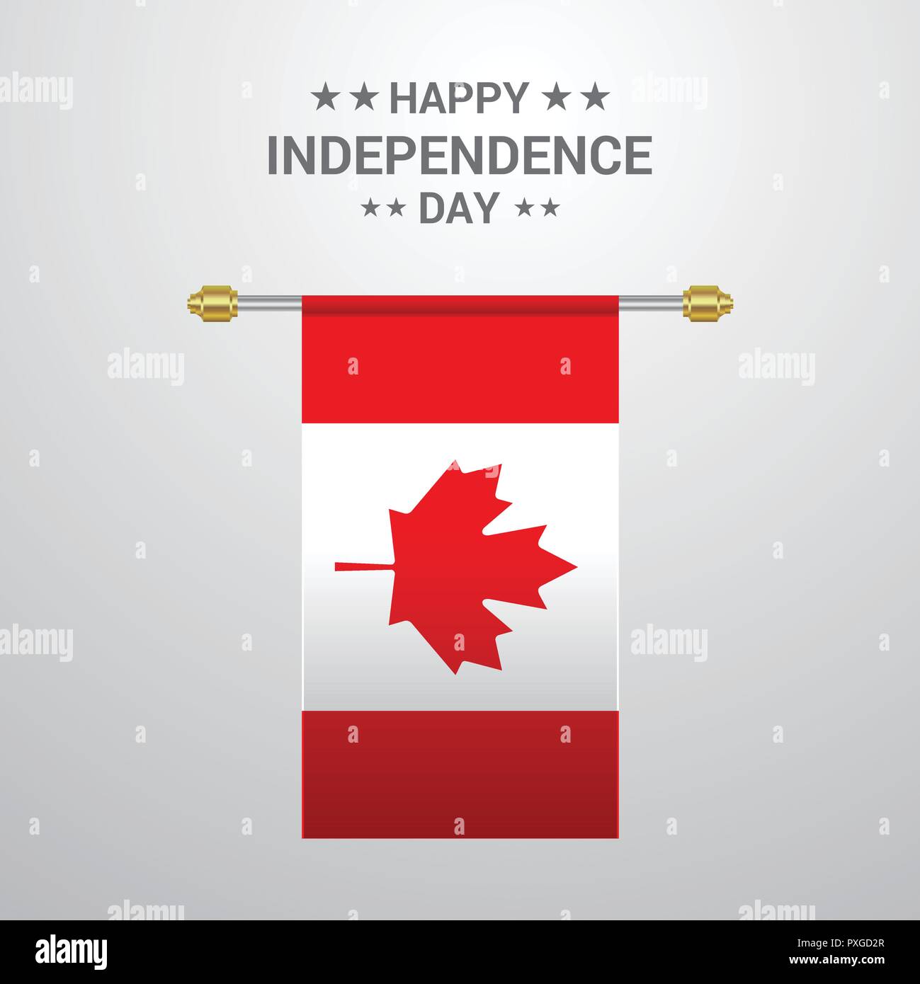 Canada Independence day hanging flag background Stock Vector Image ...