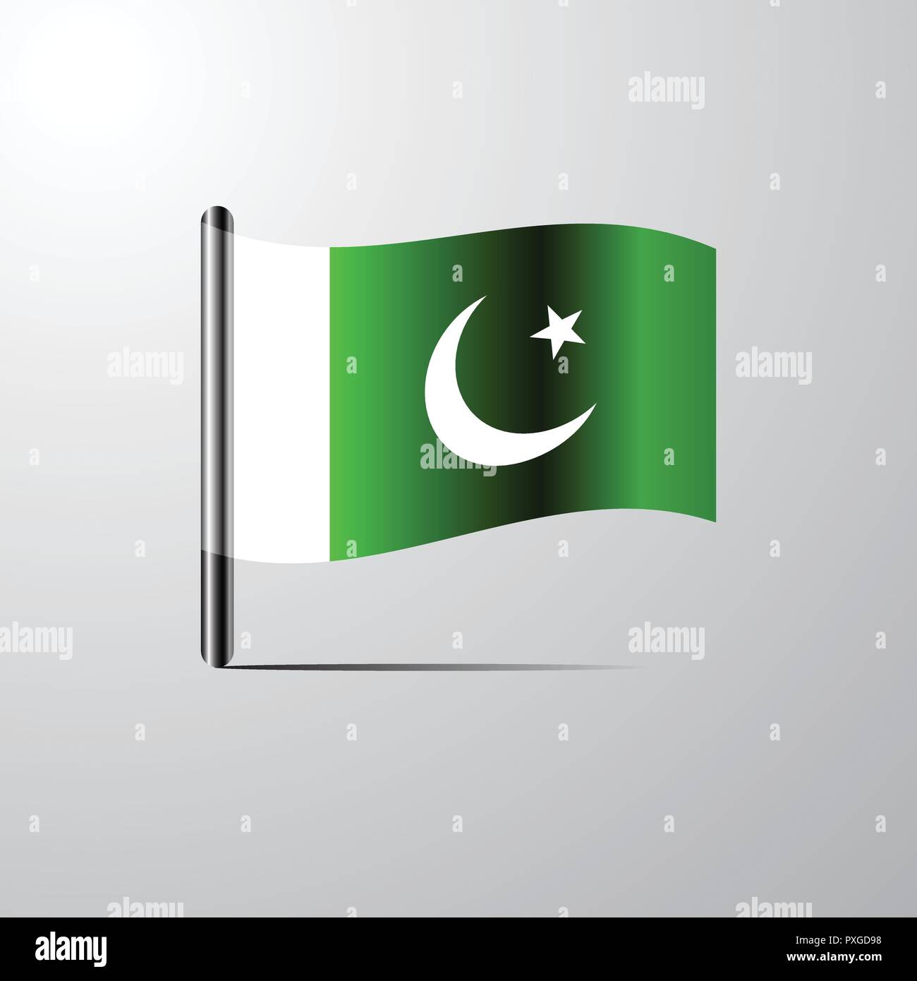 Wavy pakistani flag Stock Vector Images - Alamy