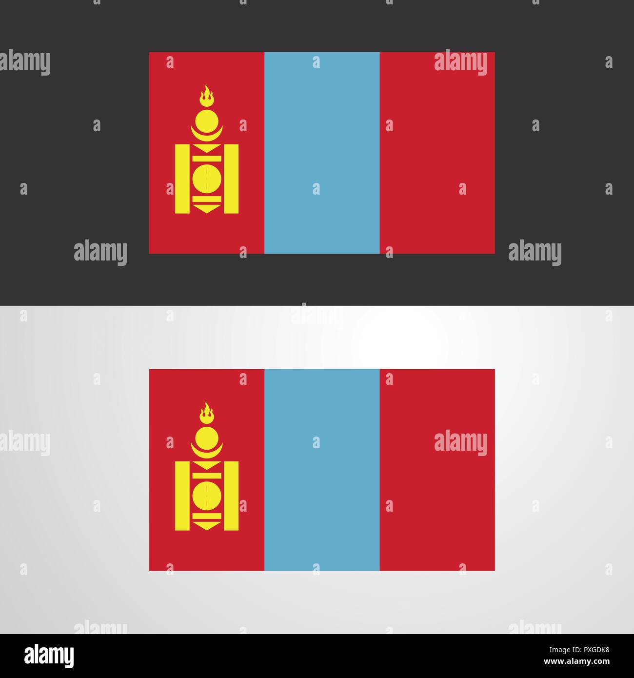Mongolia Flag banner design Stock Vector Image & Art - Alamy