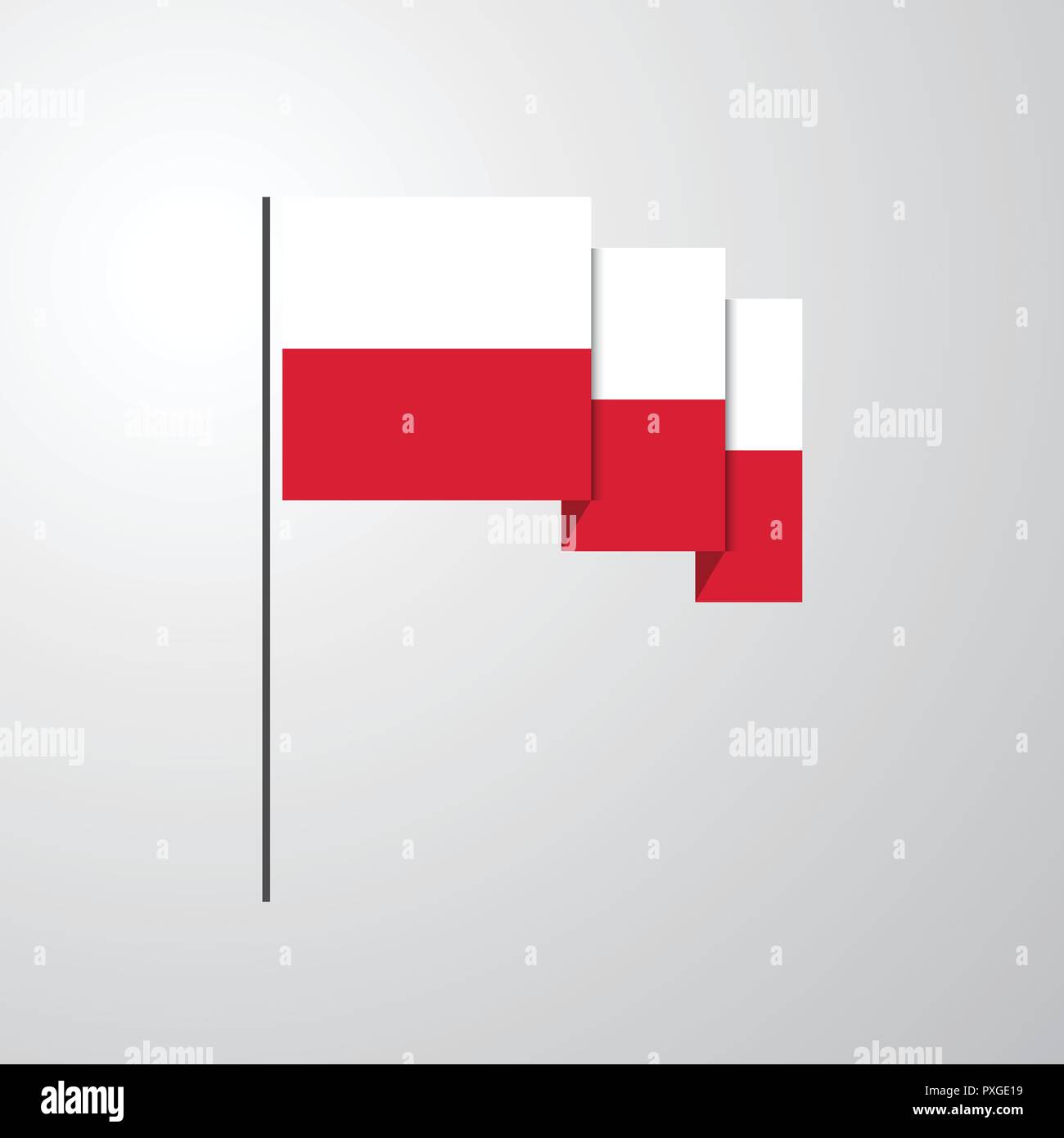 Poland waving Flag creative background Stock Vector Image & Art - Alamy