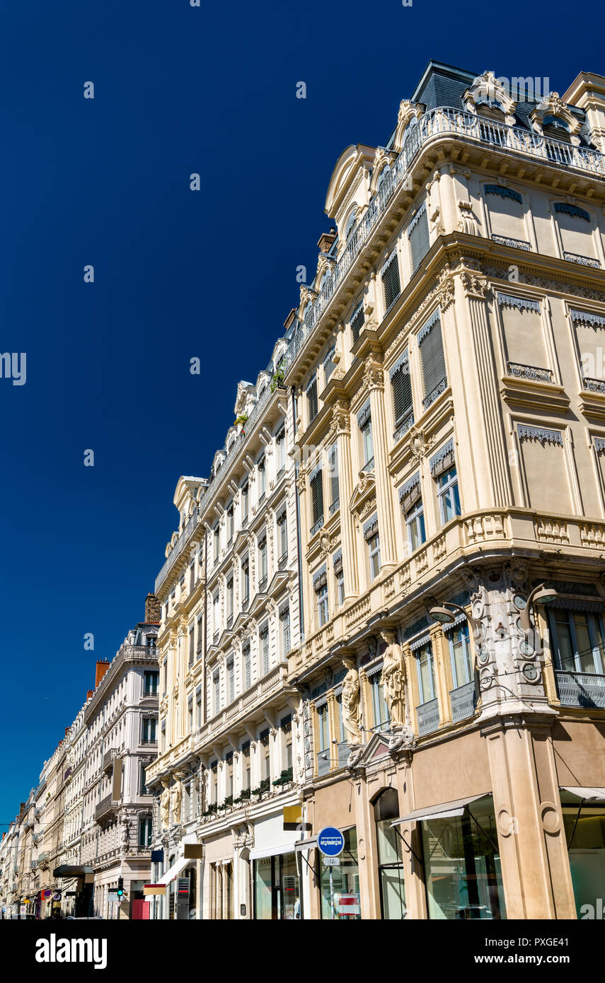 French architecture in the city centre of Lyon Stock Photo - Alamy