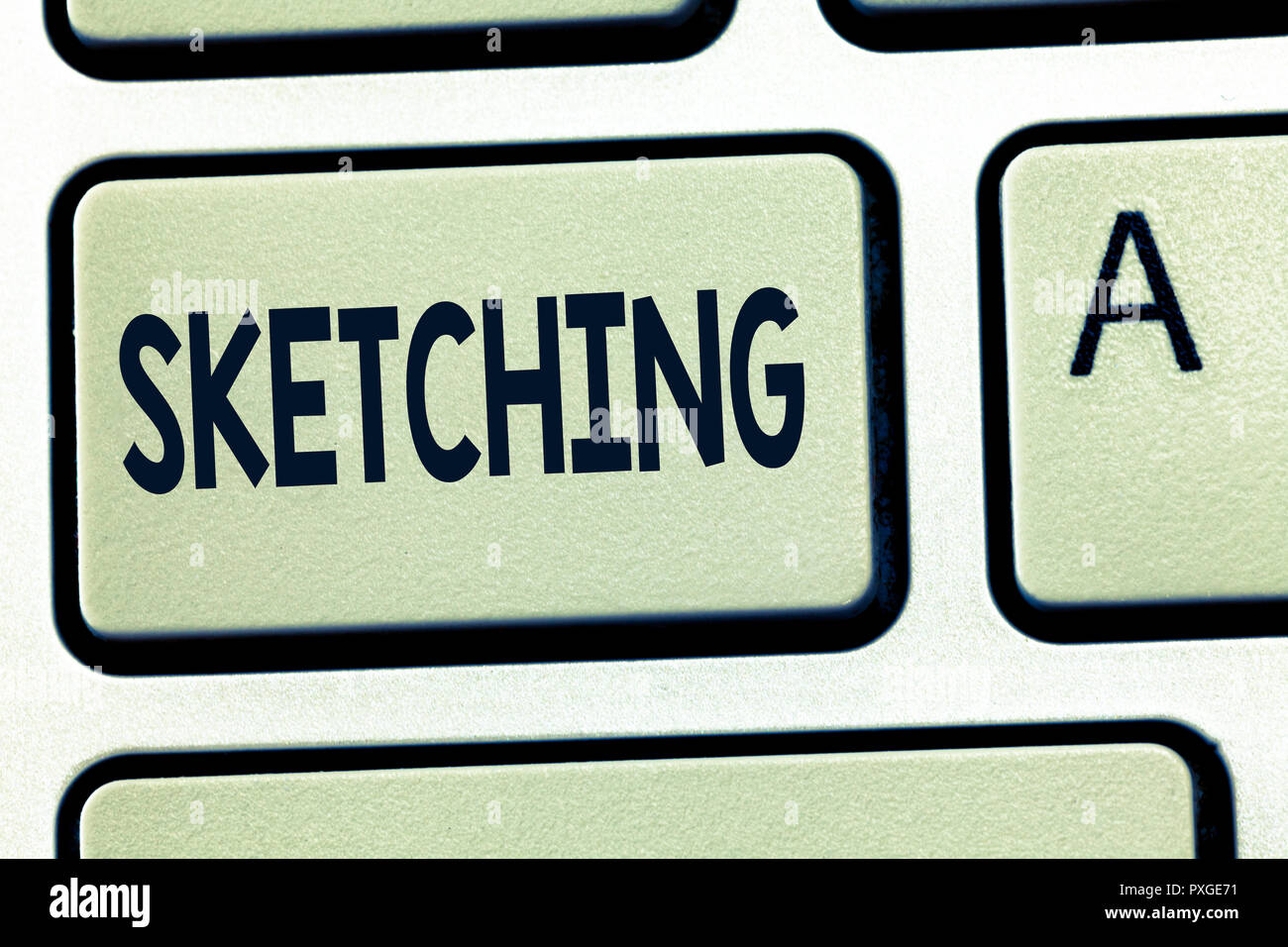 Word writing text Sketching. Business concept for Making a rough ...