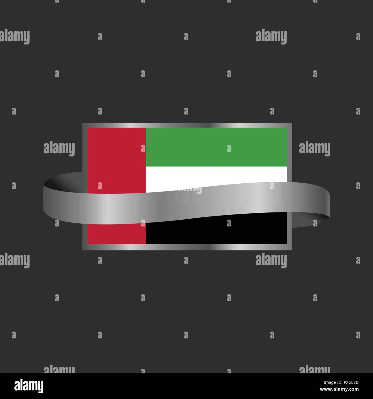 UAE flag Ribbon banner design Stock Vector Image & Art - Alamy