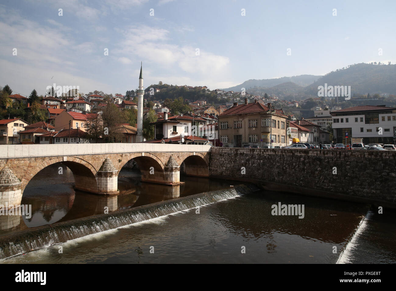 A general view of Sarajevo and Mount Trebevic Stock Photo - Alamy