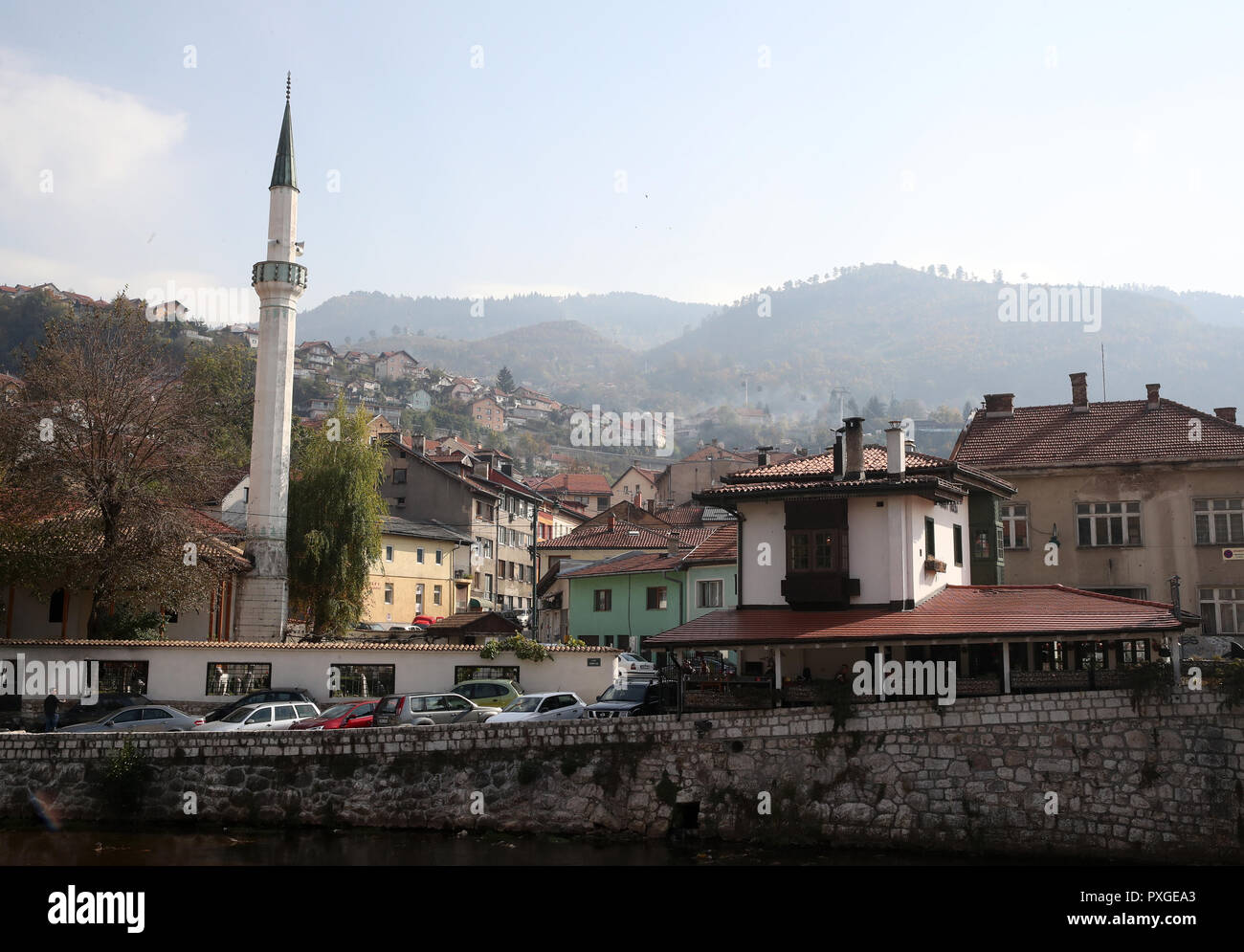 A general view of Sarajevo and Mount Trebevic Stock Photo - Alamy