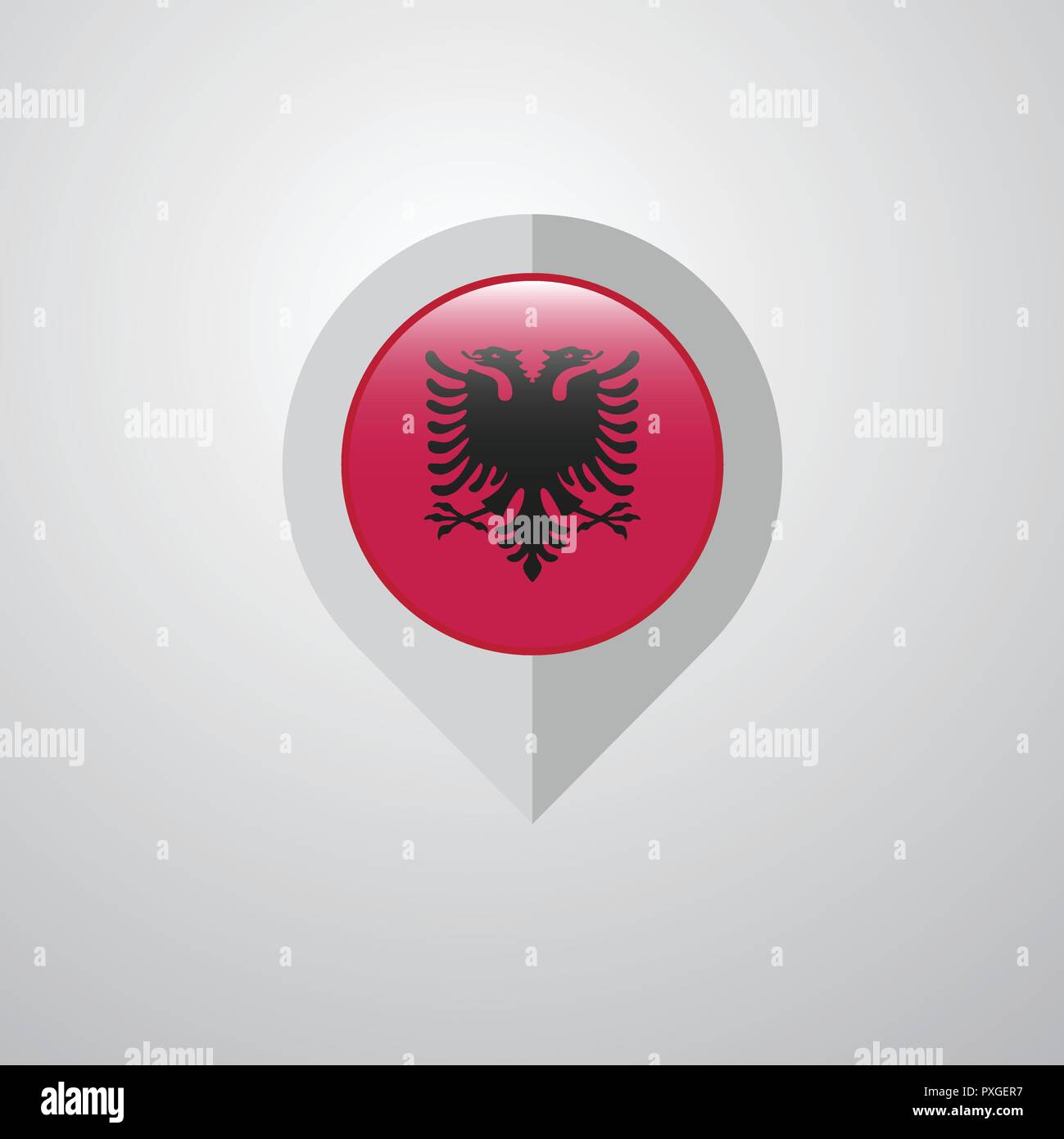 Map Navigation pointer with Albania flag design vector Stock Vector Image & Art - Alamy