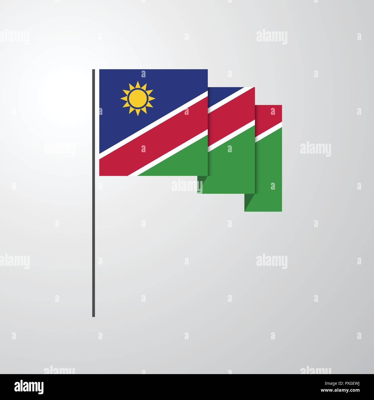 Wavy namibian flag hi-res stock photography and images - Alamy