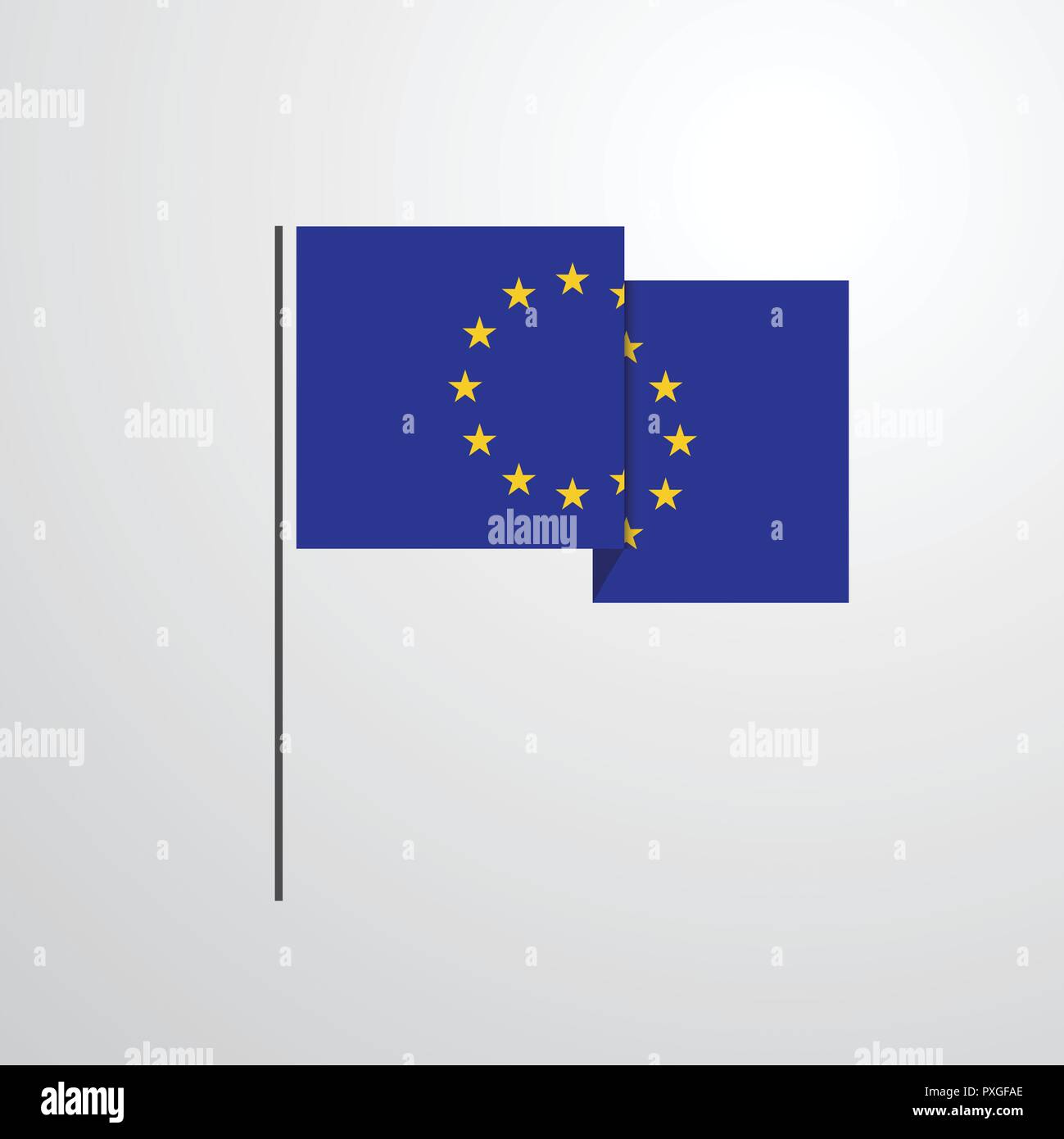 European Union waving Flag design vector Stock Vector Image & Art - Alamy