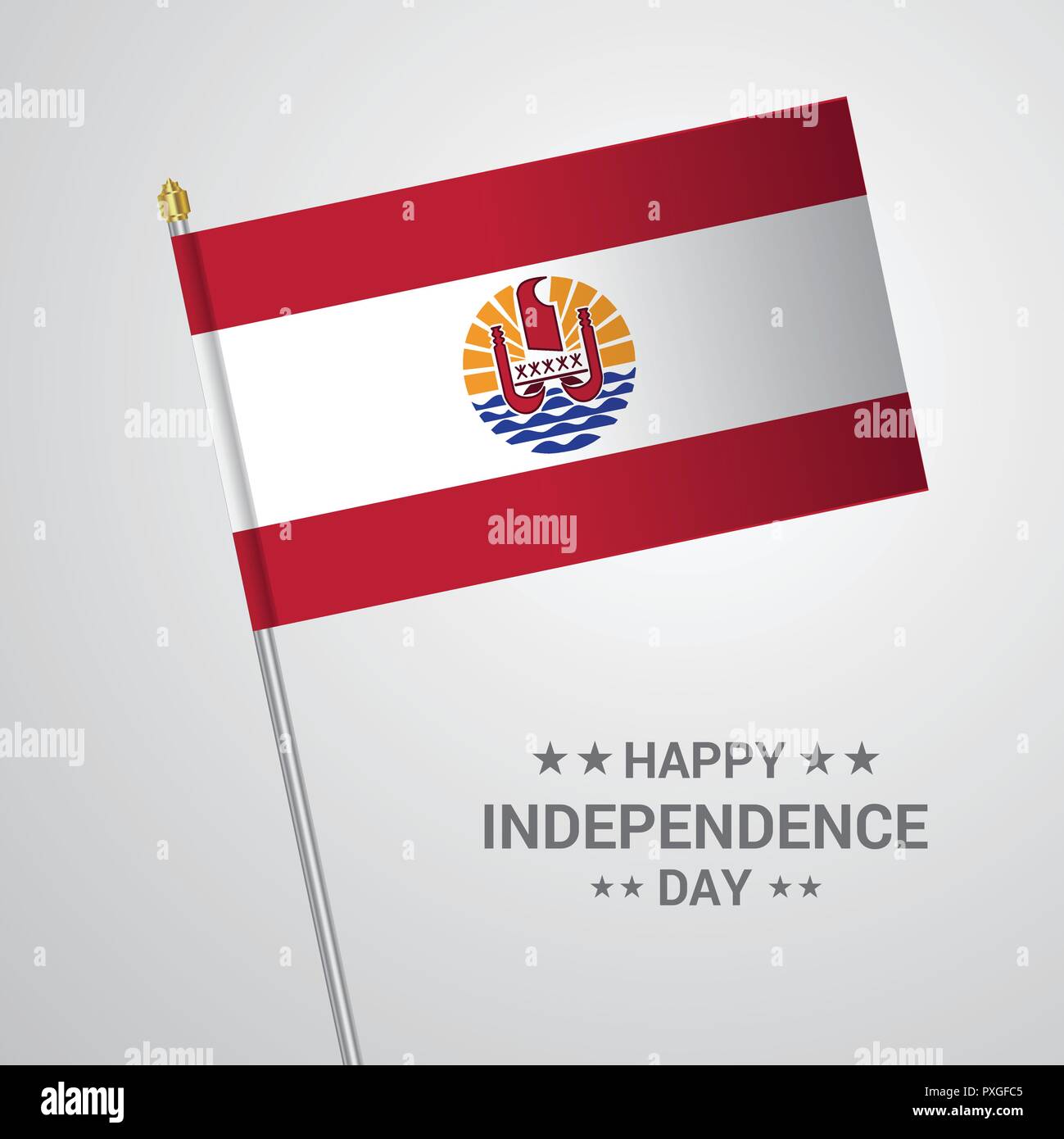 French Polynesia Independence day typographic design with flag vector ...