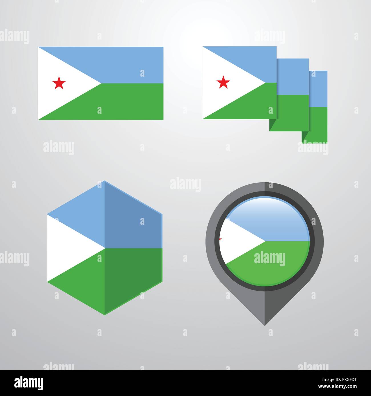 Vintage Djibouti Map Stock Vector Images Alamy