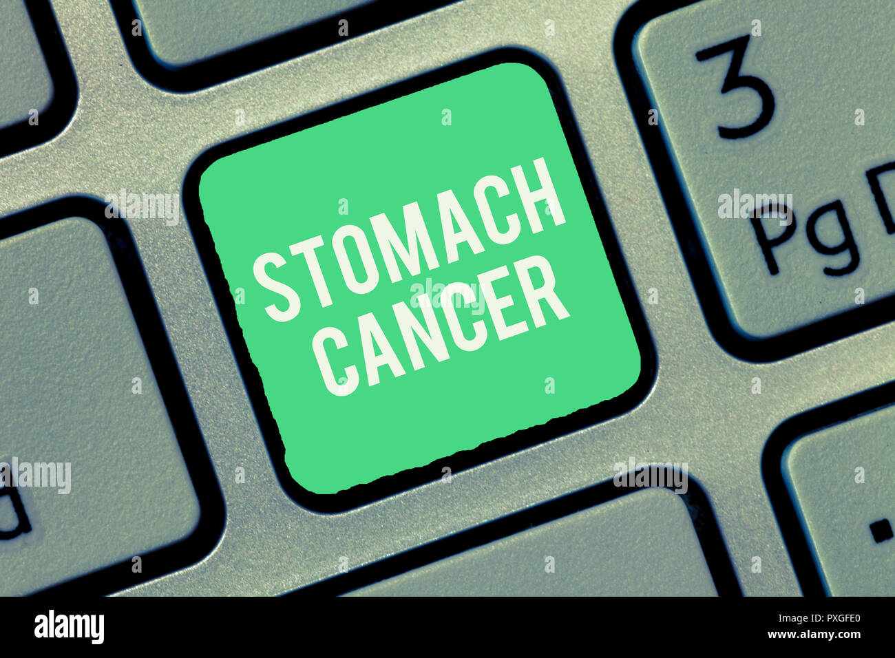 Text sign showing Stomach Cancer. Conceptual photo Malignant tumor of ...