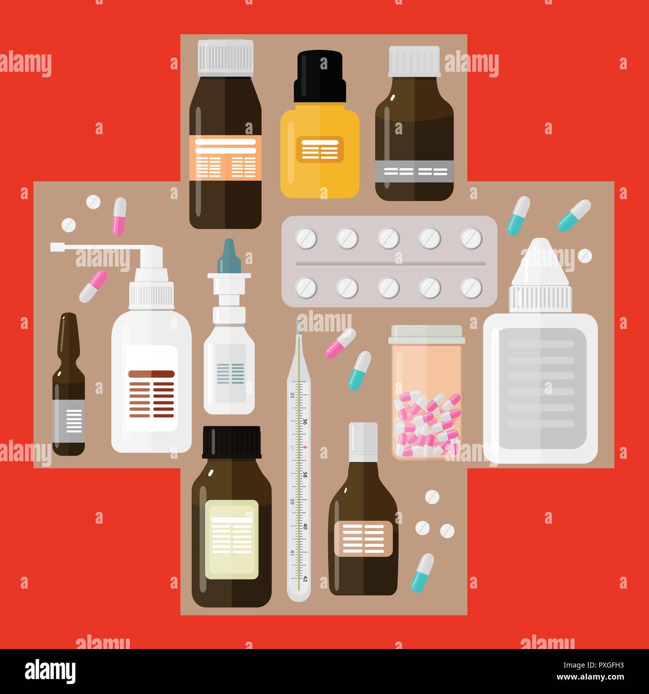 Illustration cross symbol on Stock Vector Images - Alamy