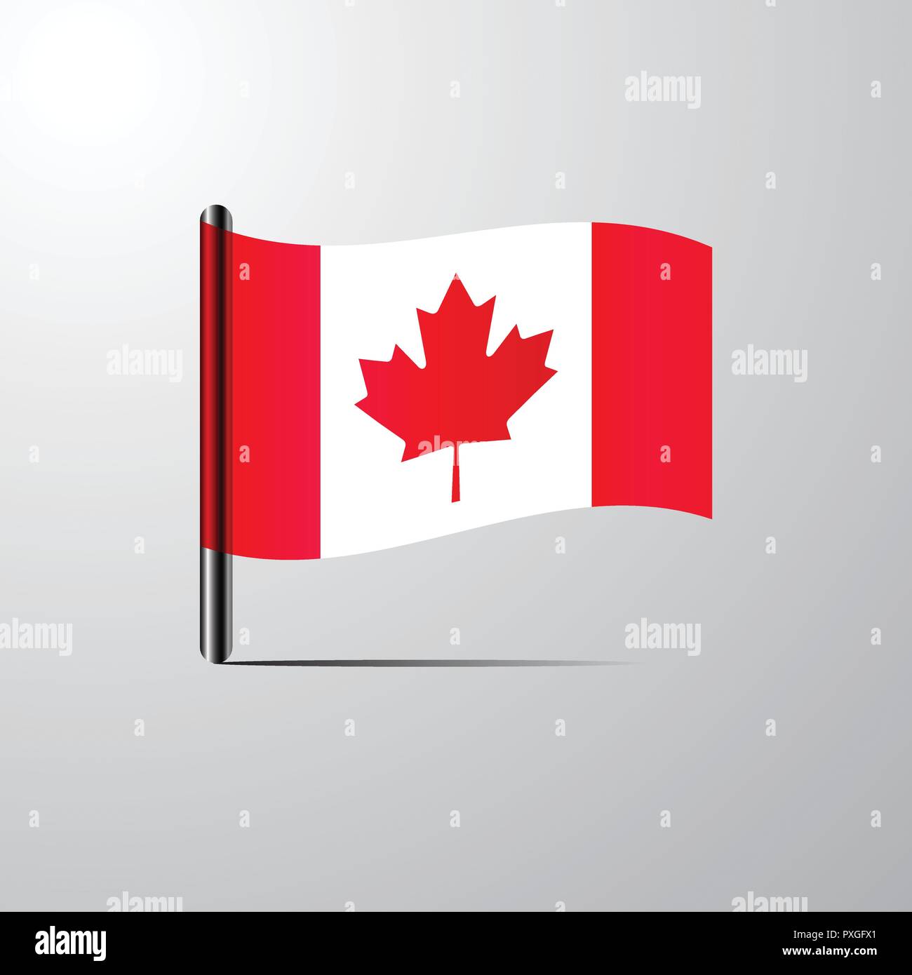 Wavy canadian flag Stock Vector Images - Alamy