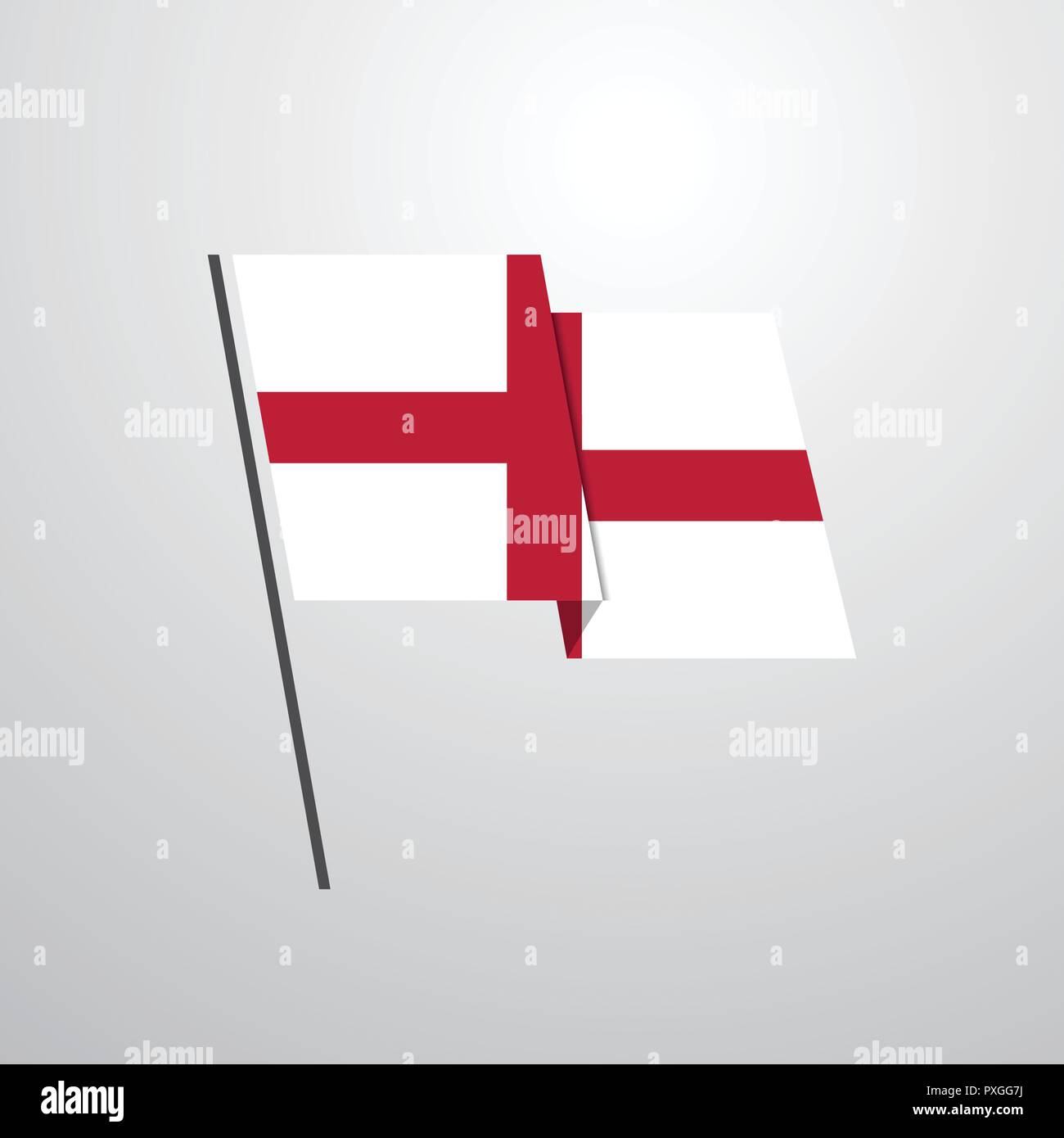 Wavy flag of england Stock Vector Images - Alamy