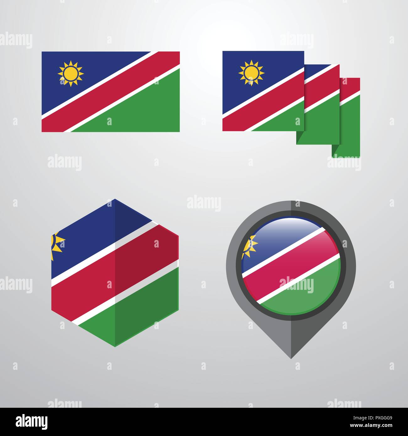 Namibia flag design set vector Stock Vector Image & Art - Alamy