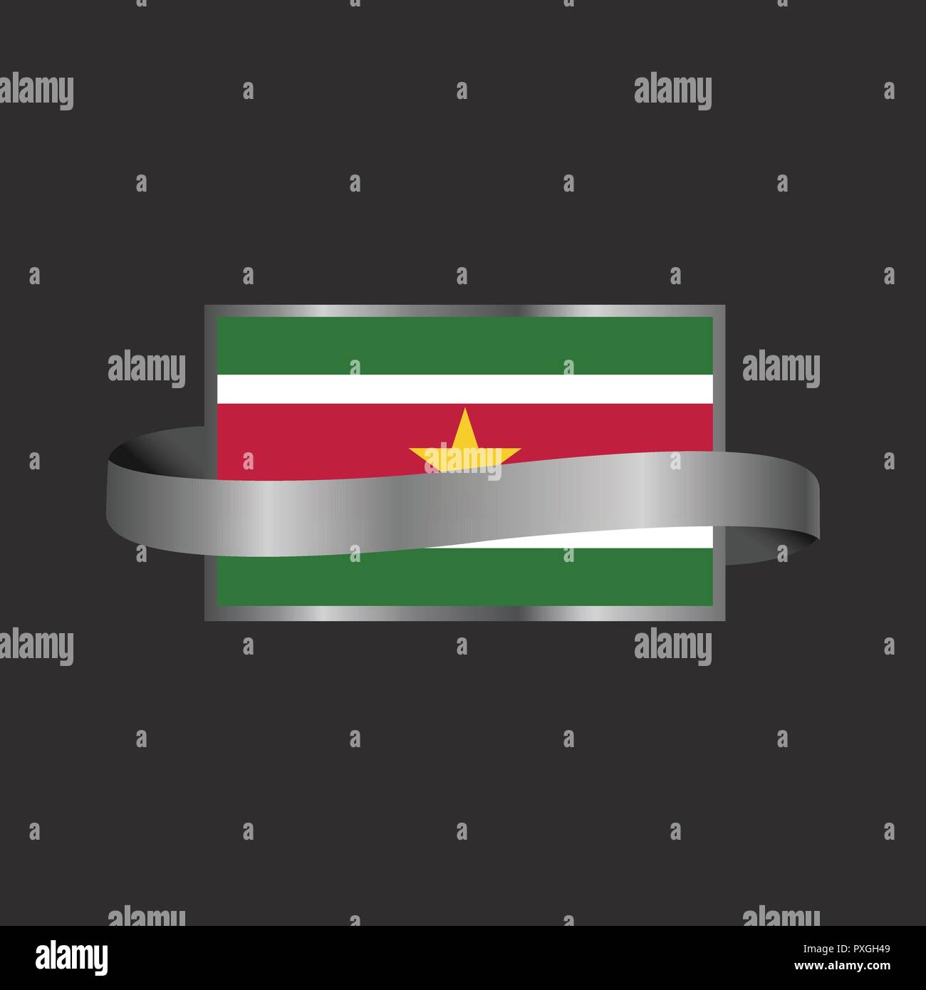 Suriname flag ribbon hi-res stock photography and images - Alamy