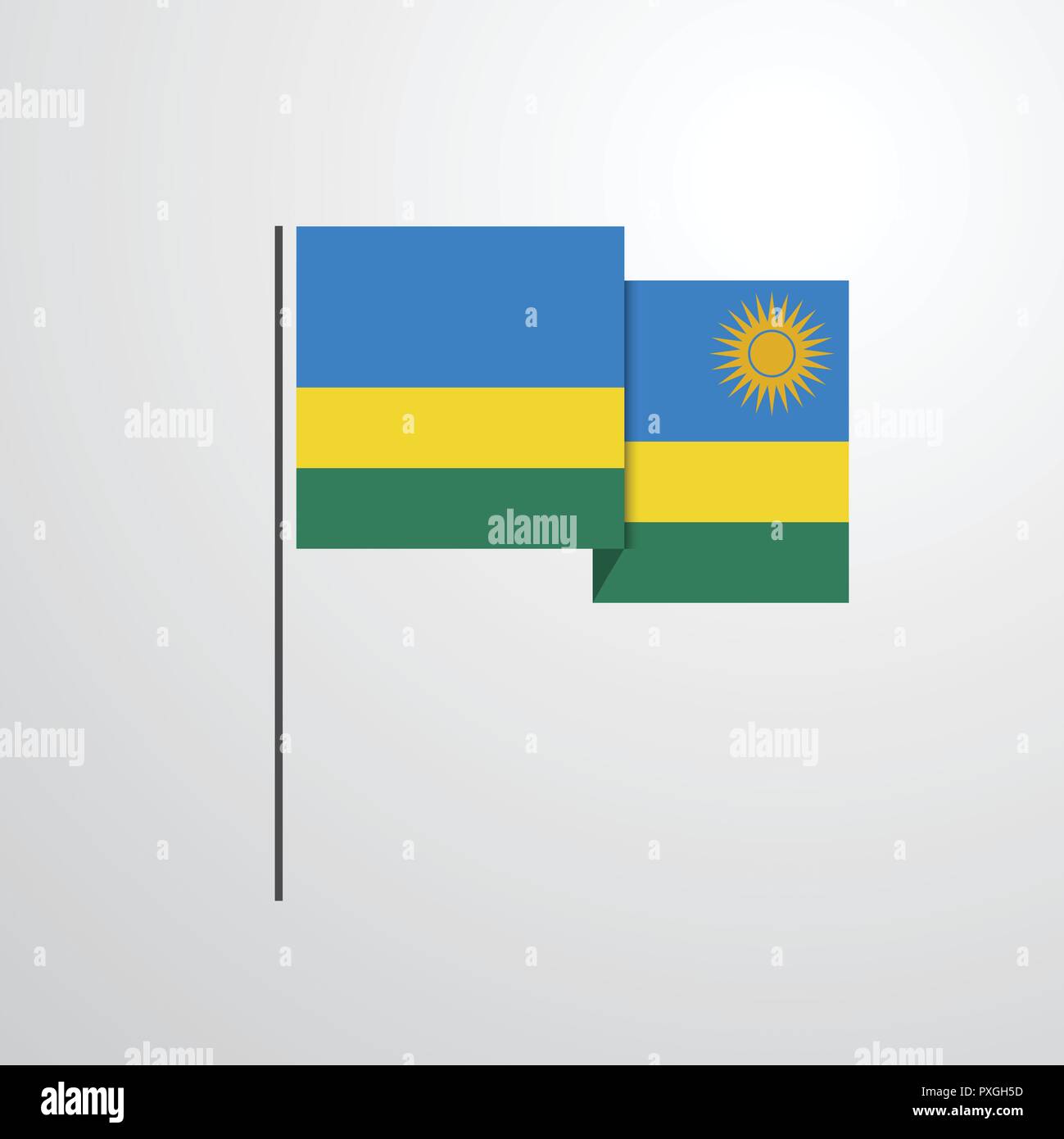 Wavy Rwandan Flag High Resolution Stock Photography and Images - Alamy