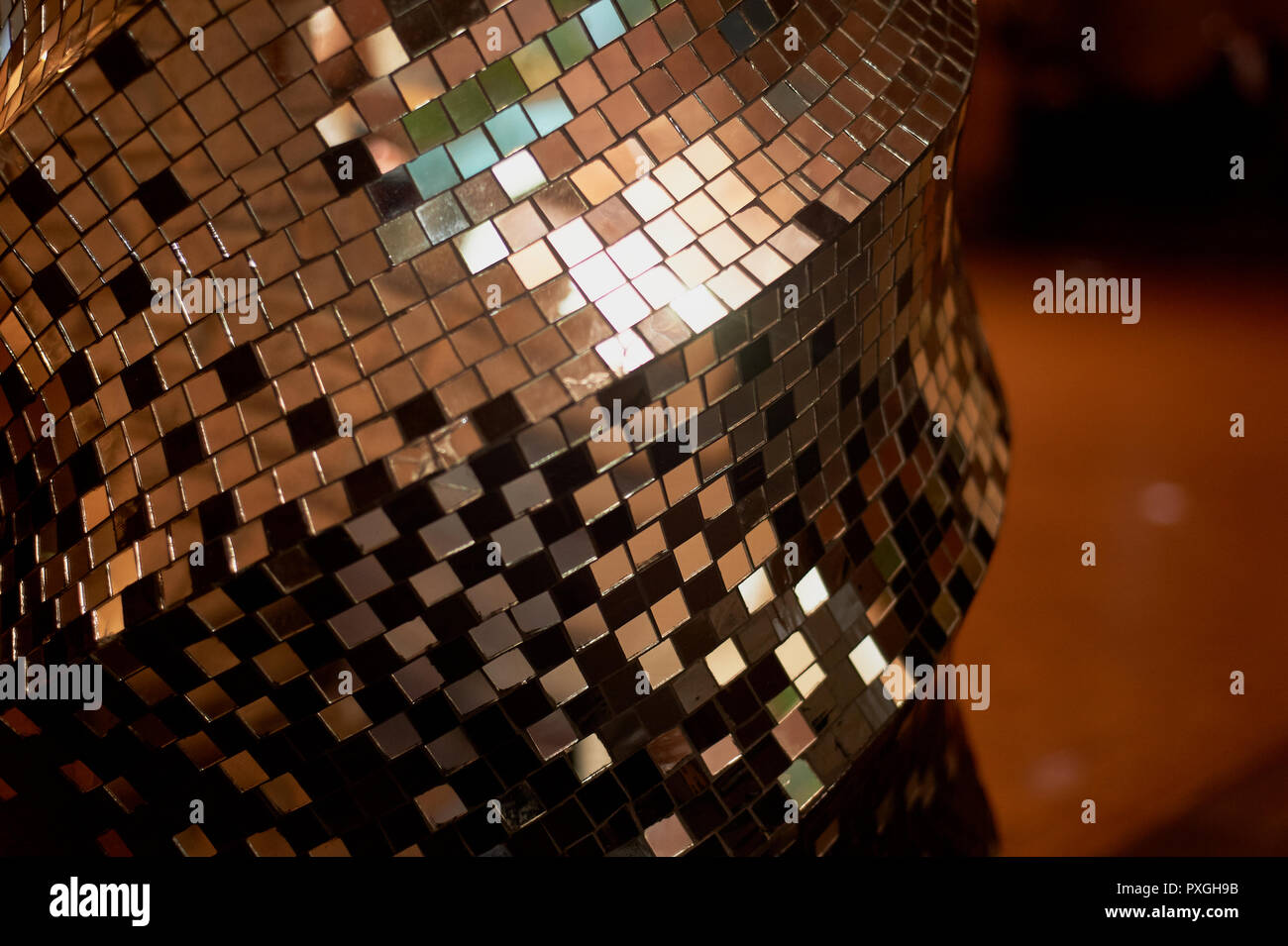 Mirror mosaic texture.The club's disco ball. Decorative element Stock ...