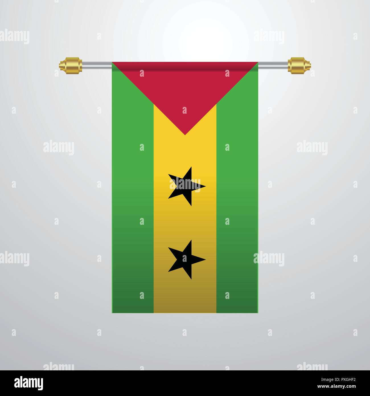 Sao tome and principe waving flag Stock Vector Images - Alamy