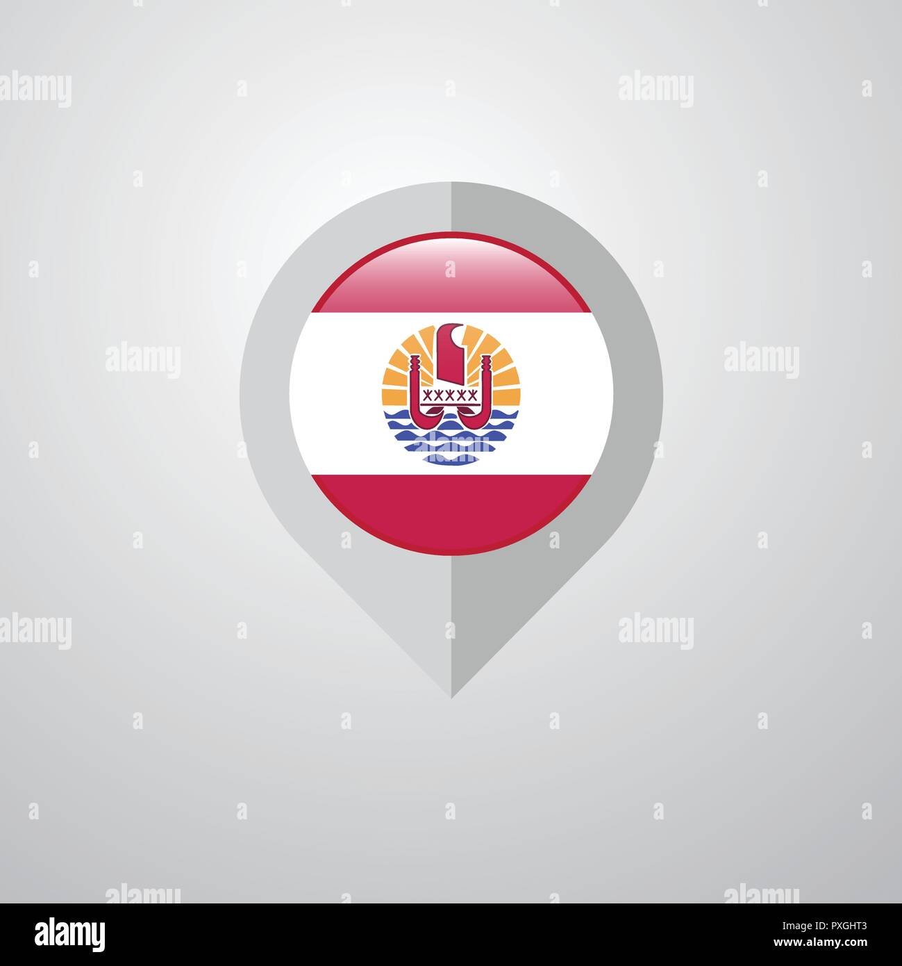 French polynesia flag and map Stock Vector Images - Alamy