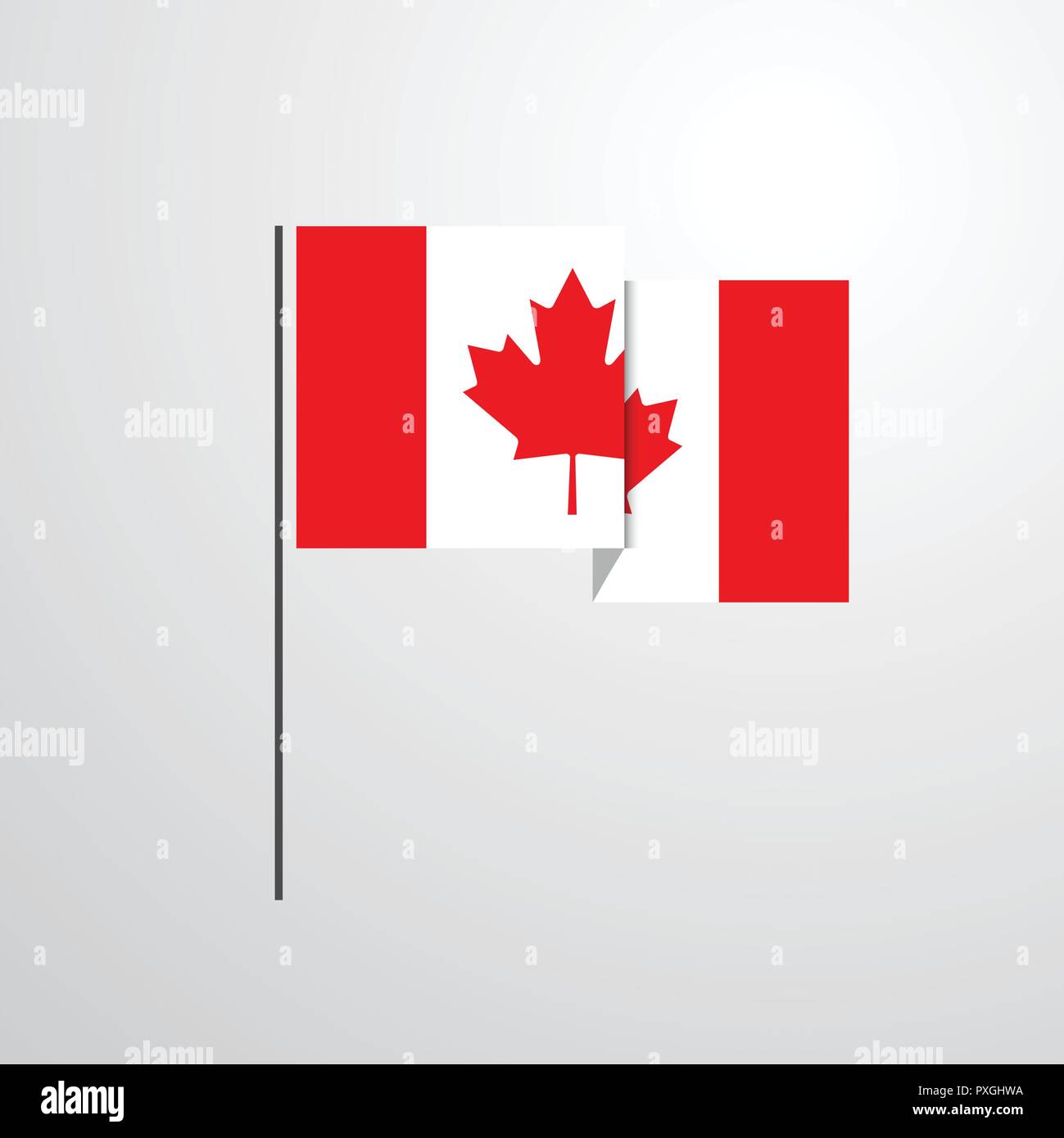 Wavy canadian flag Stock Vector Images - Alamy