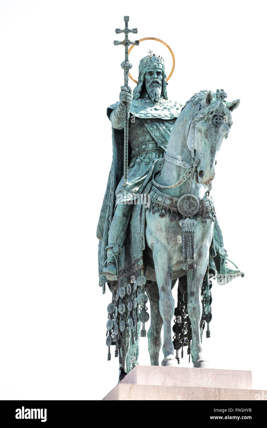 Statue of St Stephen in Budapest Stock Photo - Alamy